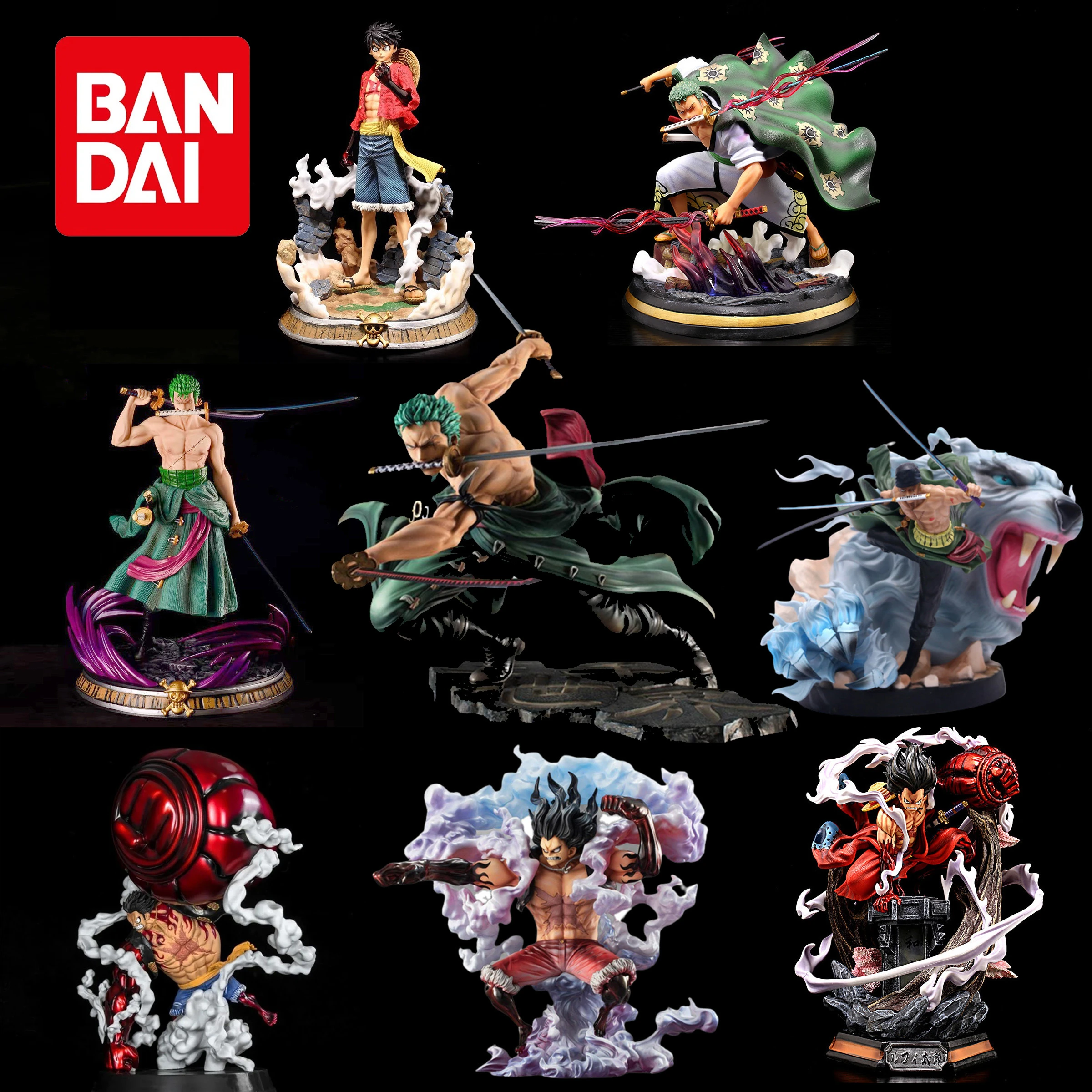 One Piece GK Figure Monkey D Dream Luffy Zoro Three Swords Style 3000 ...