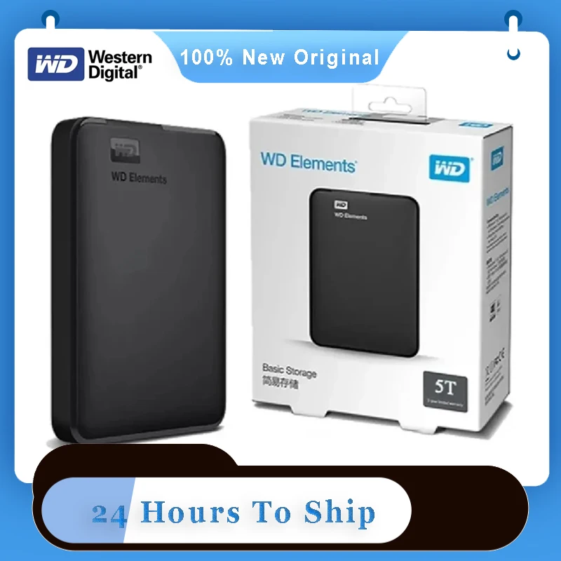 Western-Digital-WD-Elements-5TB-Portable-External-Hard-Drive-4TB-2TB ...