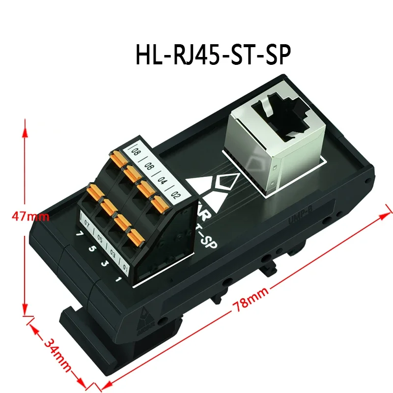 RJ45-vertical-Breakout-board-RJ-45-splitter-RJ45-adapter-Din-Rail ...