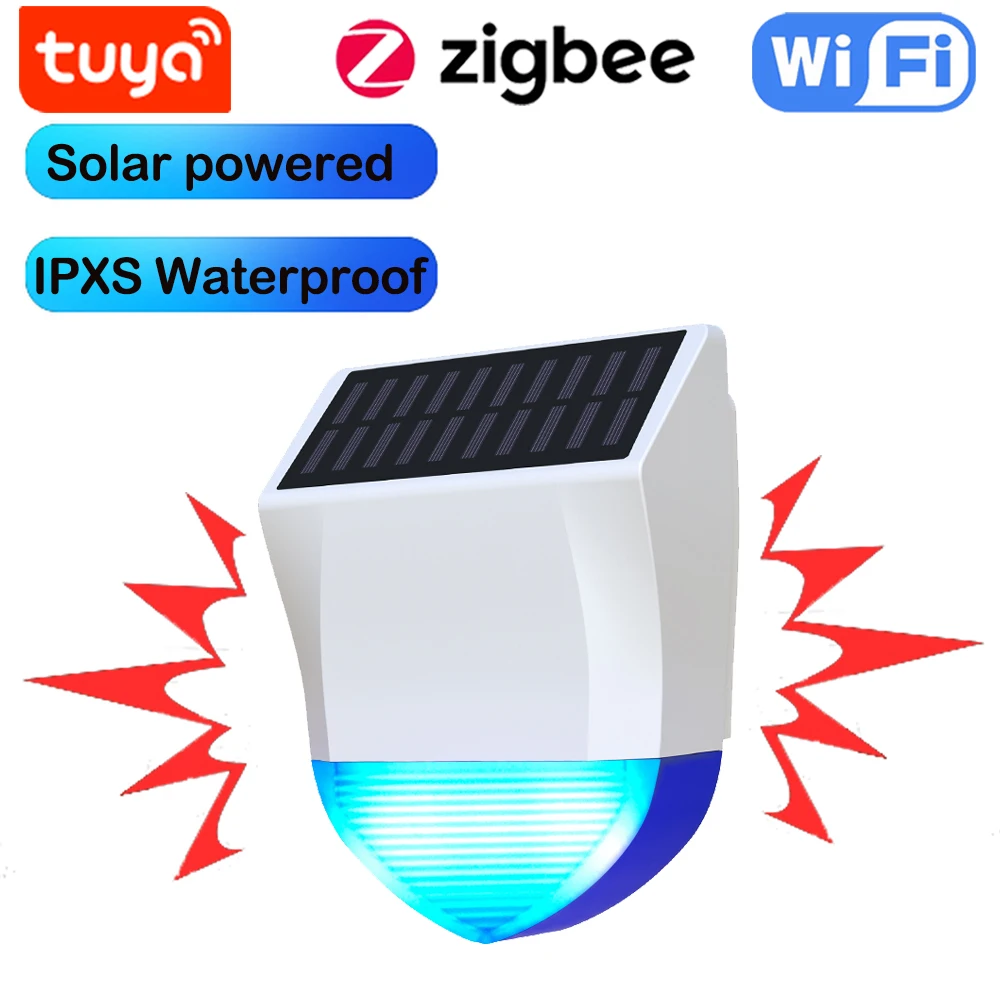 Tuya Smart Zigbee/Wifi Siren Alarm Waterproof Outdoor With Solar And ...