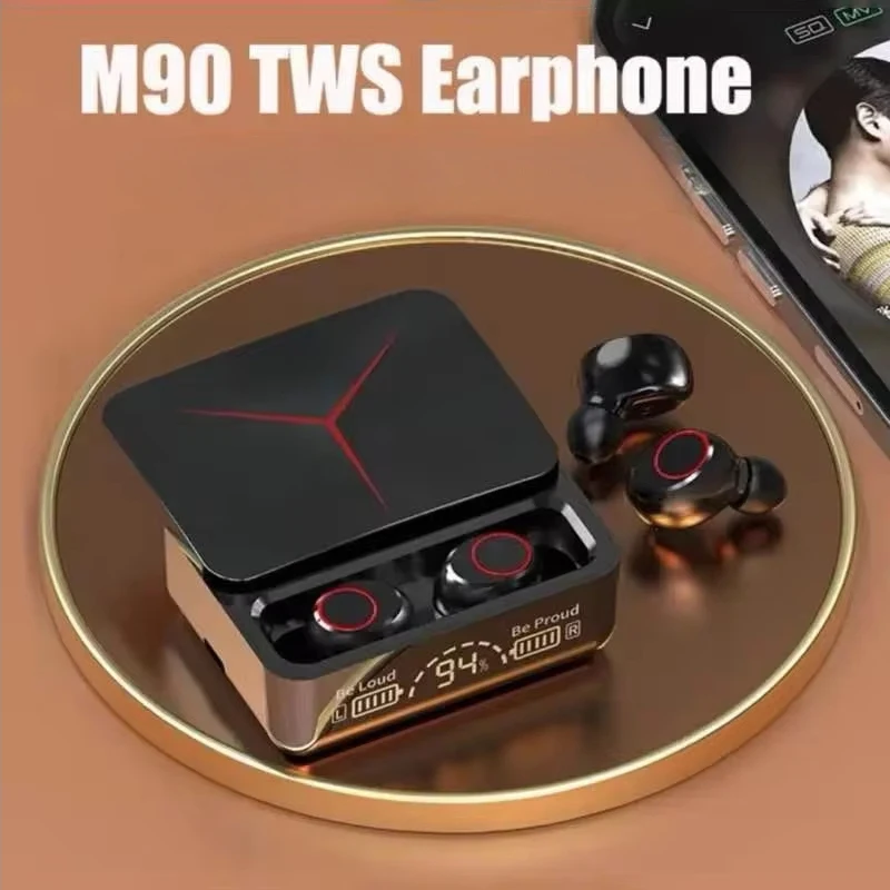 M90 Bluetooth 5.3 Earphones Wireless Headphones Touch Control Gaming ...