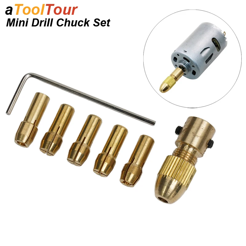 Mini Drill Chuck Collet Set For Electric Motor Shaft Fit Micro Twist ...
