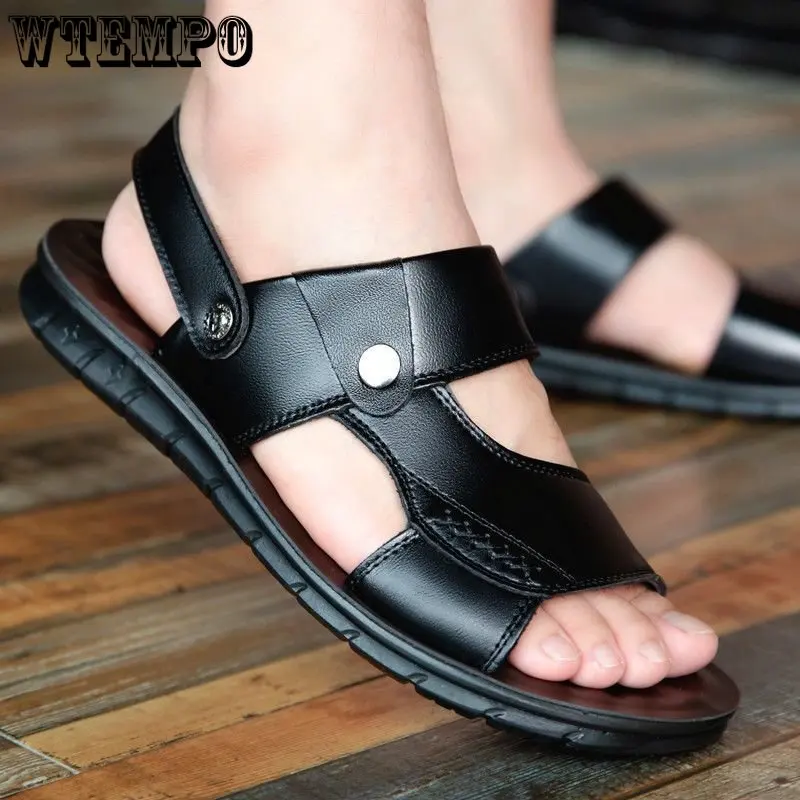 WTEMPO-Cowhide-Sandals-Summer-Genuine-Leather-Men-s-Dual-use-Sandals ...