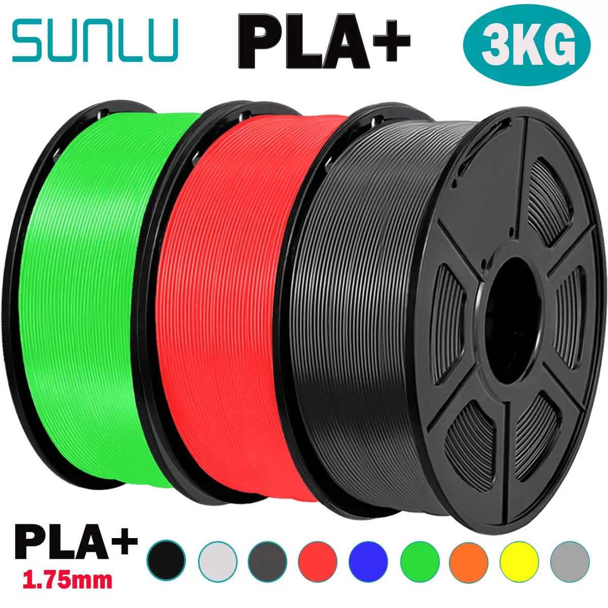 SUNLU-pla-plus-3D-Filament-3KG-1KG-Roll-1-75MM-Accuracy-0-02MM-100-No ...
