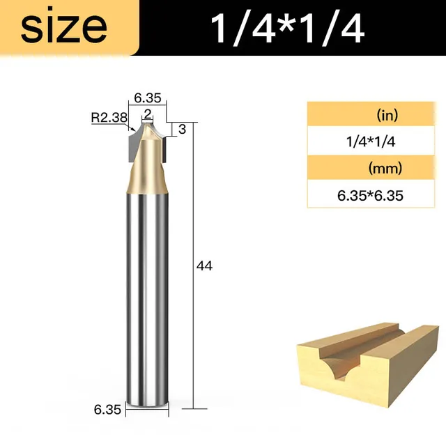 Tideway Tungsten Carbide Arc Router Bits R Angle Professional Grade ...