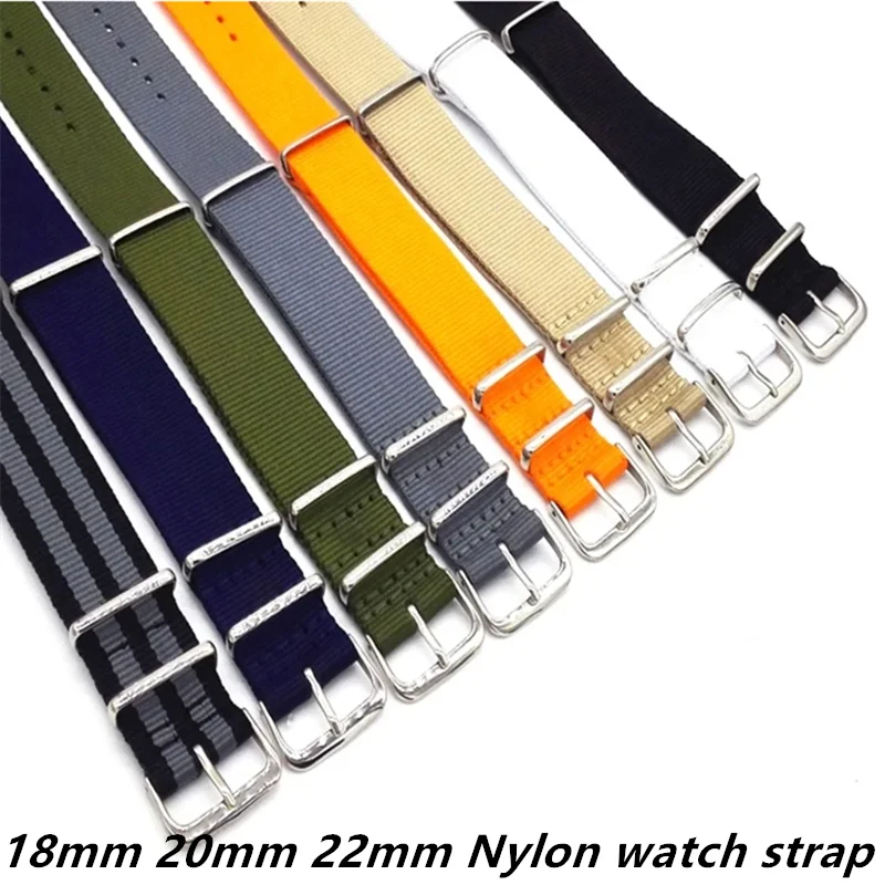 High-Quality-Watch-Nylon-Strap18mm-20mm-22mm-Stainless-Steel-Buckle ...