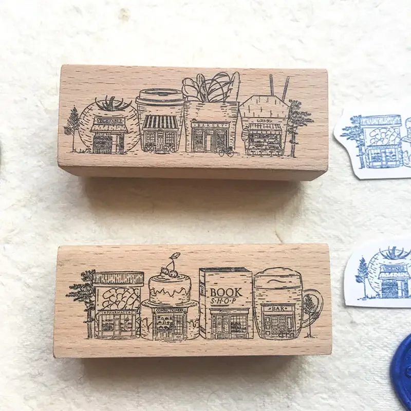 Stamp-for-Scrapbooking-10-types-Kawaii-Daily-Life-Wooden-Stamps-for ...