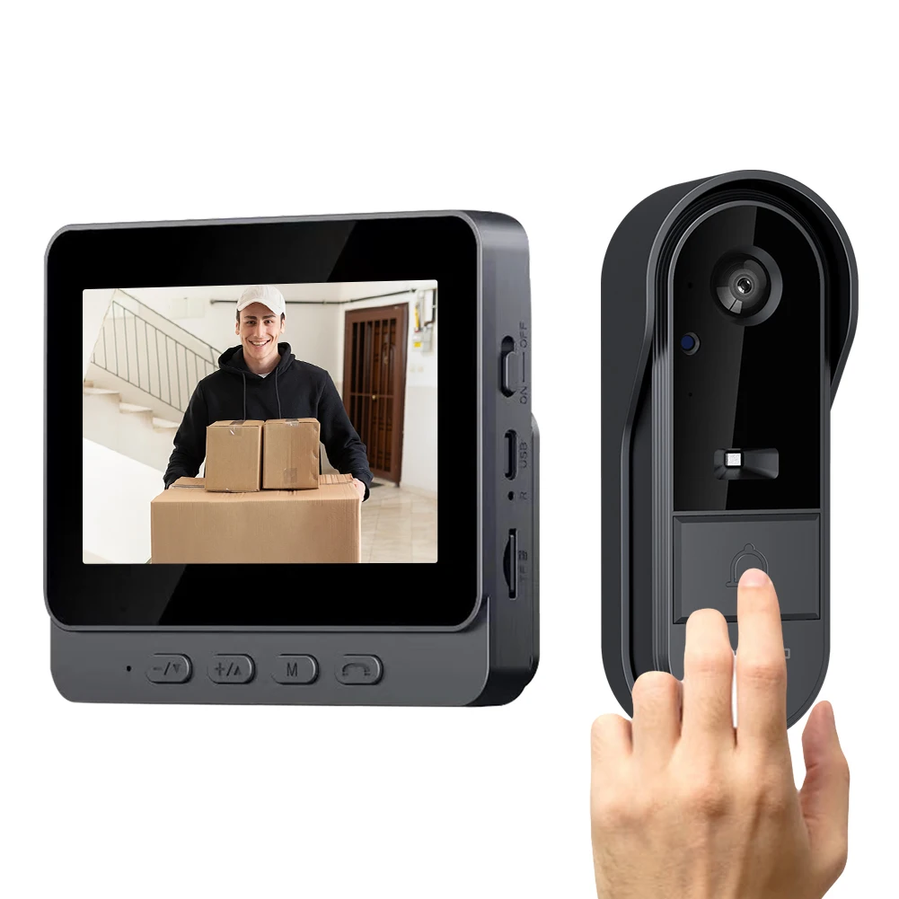 2-4G-WiFi-Video-Intercom-Door-Bell-4-3-Inch-IPS-Screen-Eye-Peephole ...