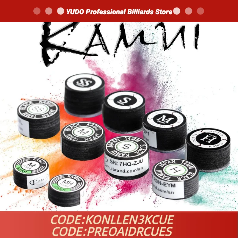 KAMUI-Billiard-Black-Pool-Cue-Tip-14mm-SS-S-M-H-Snooker-Tip-Brown-11mm ...