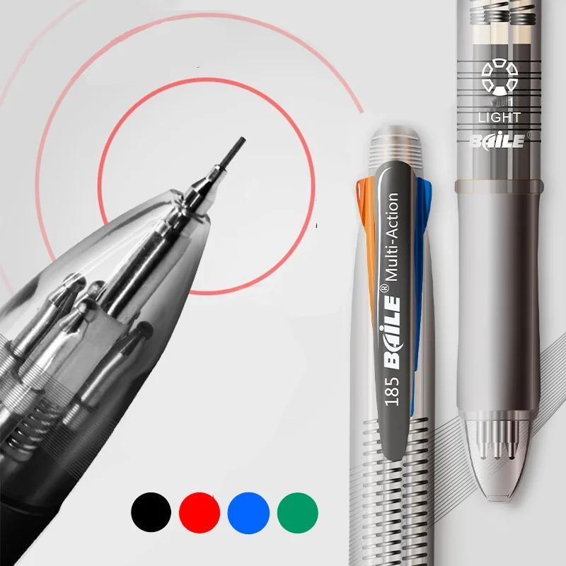 5-in-1-Multicolor-Ballpoint-Pen-Marker-Pens-With-Black-Blue-Green-Red ...
