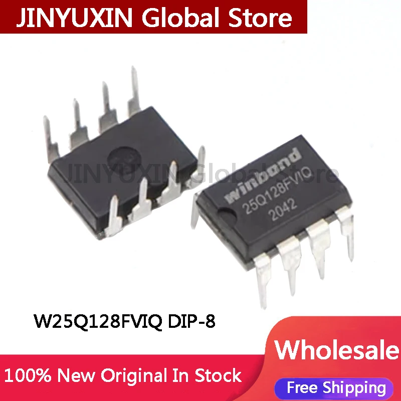2-20 unidades W25Q128 W25Q128FVIQ 25Q128FVIQ DIP-8 IC Chip em estoque ...