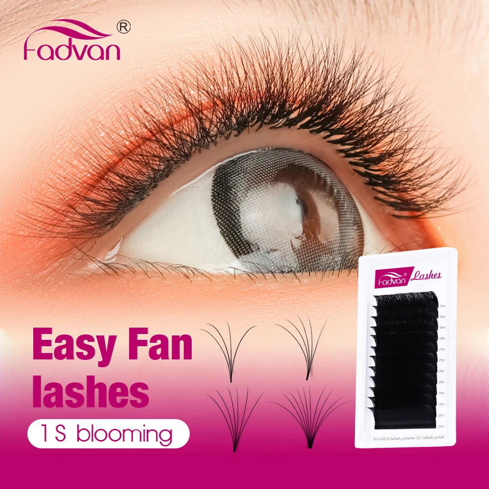 Easy Fanning Eyelash Extensions Blooming Eyelashes Flare Eyelashes Russian Volume Auto Fan ...
