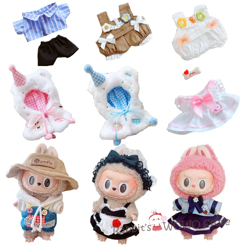 1PC-17cm-Labubu-Clothes-Cute-Mini-Plush-Doll-s-Outfit-Accessories ...