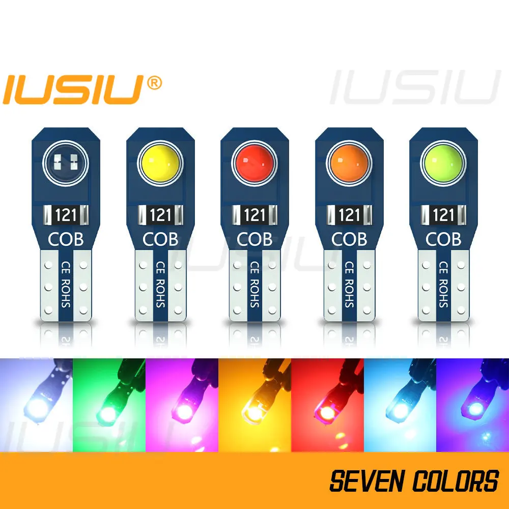 IUSIU-8PCS-W3W-T5-Led-Car-Light-73-74-17-27-COB-Instrument-Dash ...