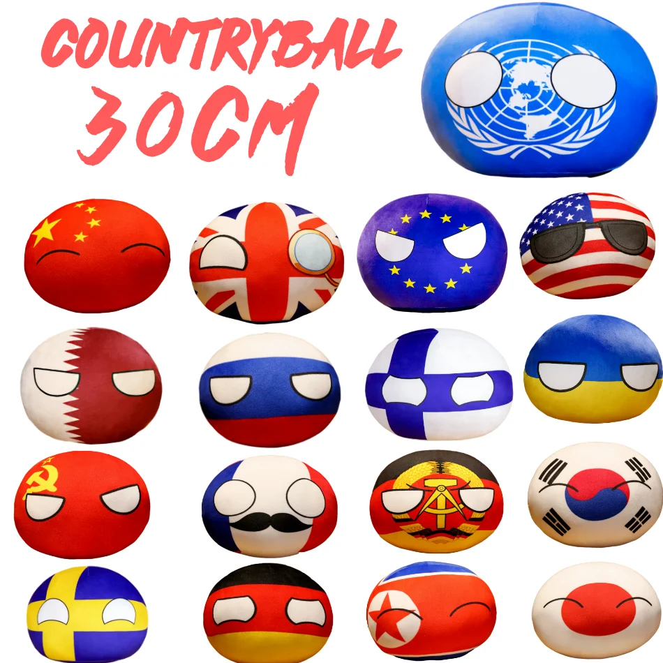 30Cm-Countryballs-Plush-Toys-Pendant-Russian-Country-Ball-Spain ...