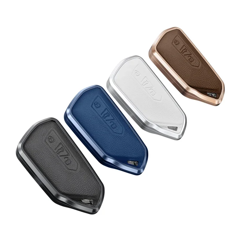 Aluminum-Alloy-Leather-Car-Key-Case-Cover-for-VW-Golf-8-MK8-Teramont-ID ...