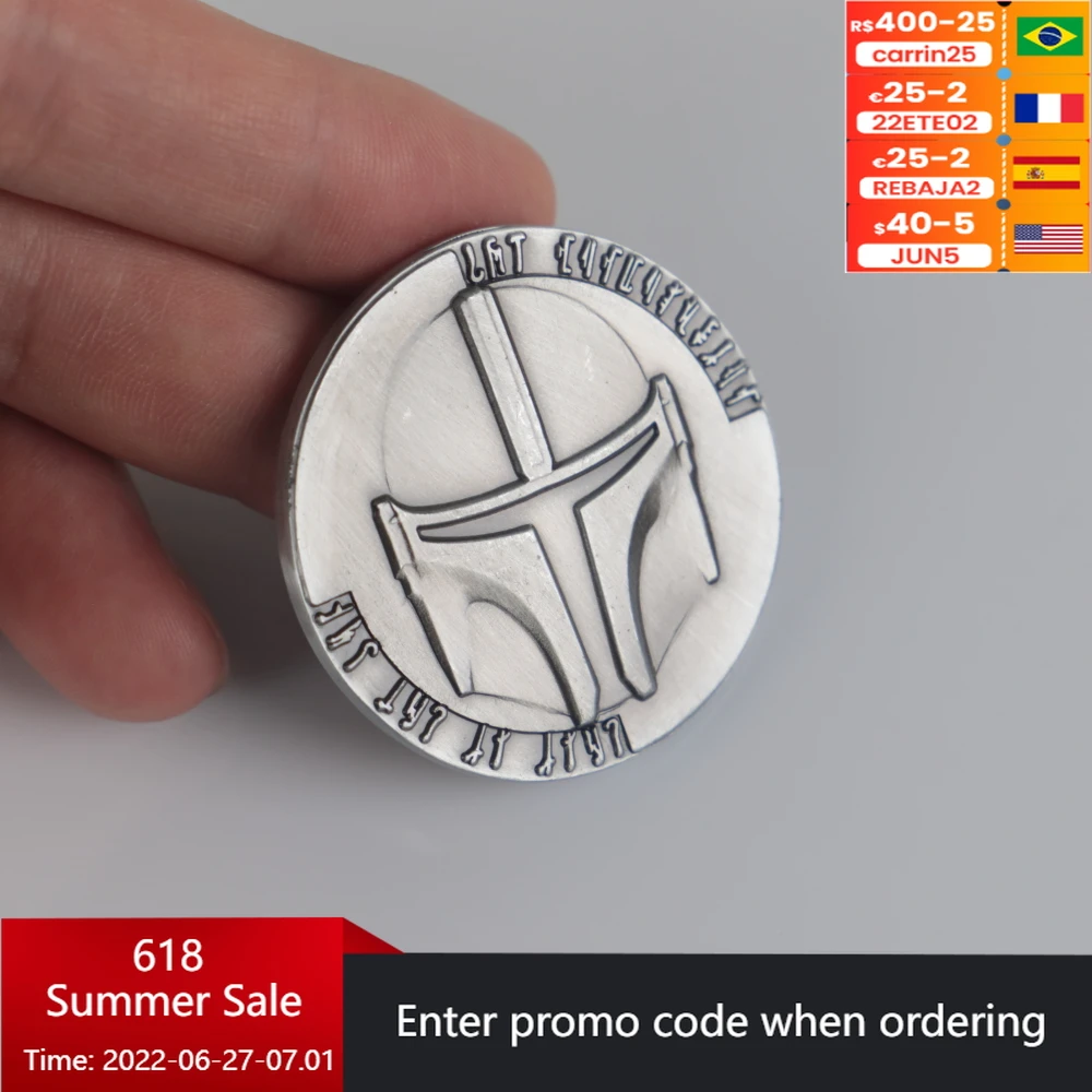 Star wars the mandalorian coin bounty hunter bobo fett coleção de ...