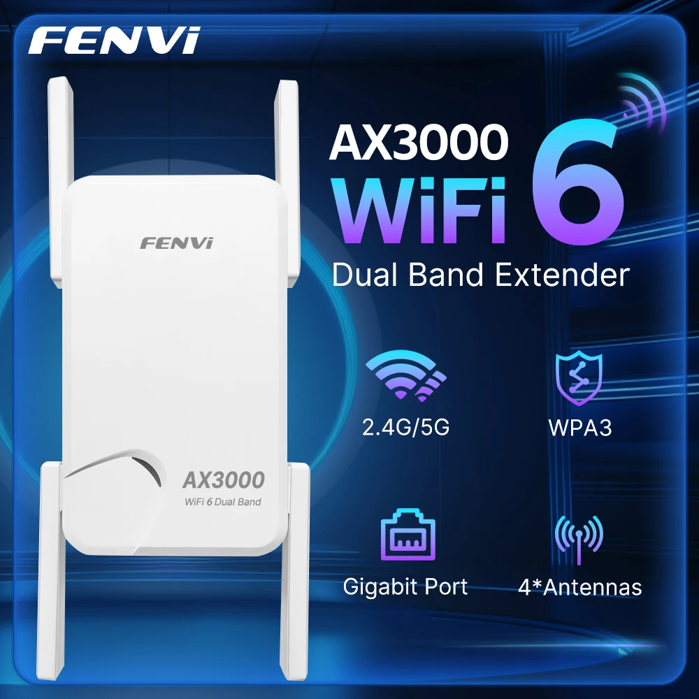 fenvi-WiFi-6-AX3000-WiFi-Repeater-Gigabit-Wireless-Extender-2-4-5GHz ...