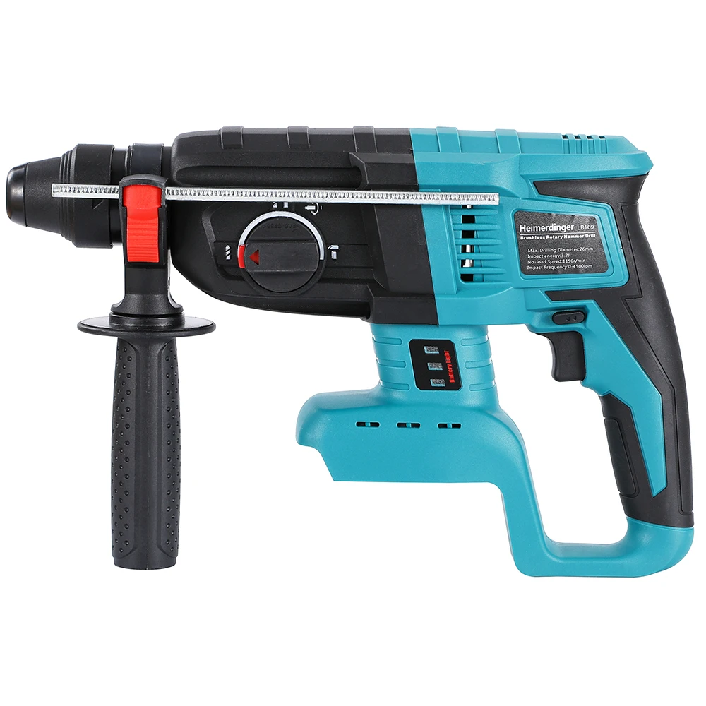 18V-rechargeable-brushless-cordless-rotary-hammer-drill-electric-Hammer ...