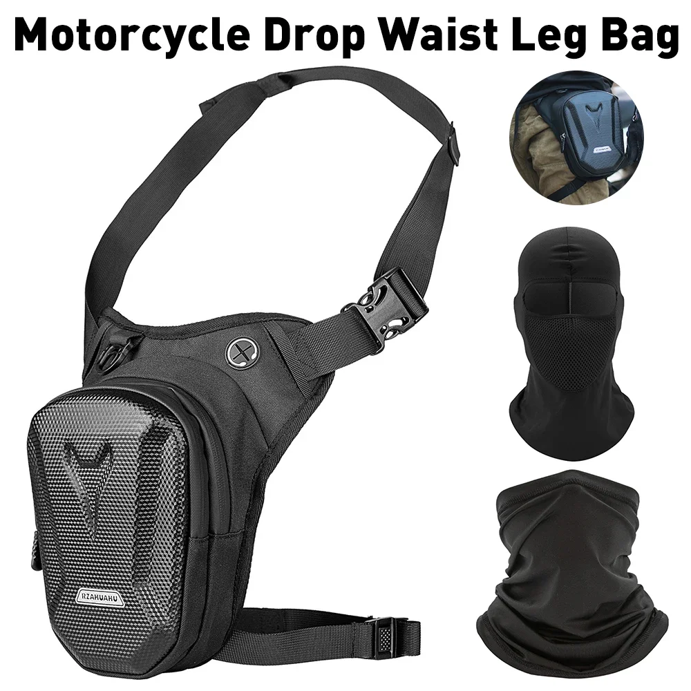 Motorcycle-Drop-Waist-Leg-Bag-with-Cycling-Tube-Scarf-Waterproof-Hip ...