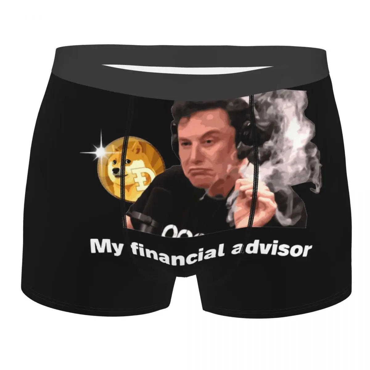 My Financial Advisor Elon Musk Dogecoin Men Underwear Wallstreetbets Bitcoin Boxer Briefs Shorts ...