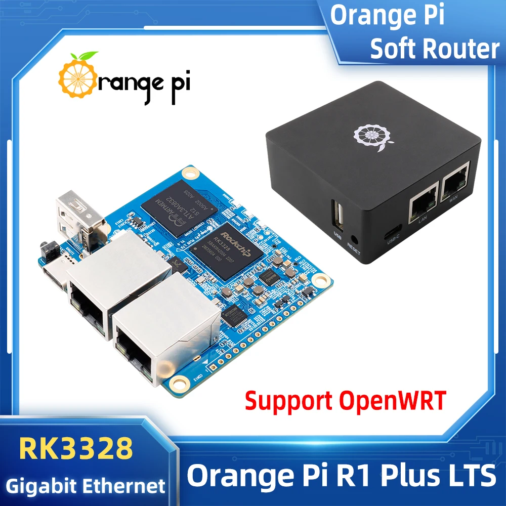 Orange Pi R1 Plus LTS Rockchip RK3328 1GB RAM Run OpenWRT OS Android 9 ...