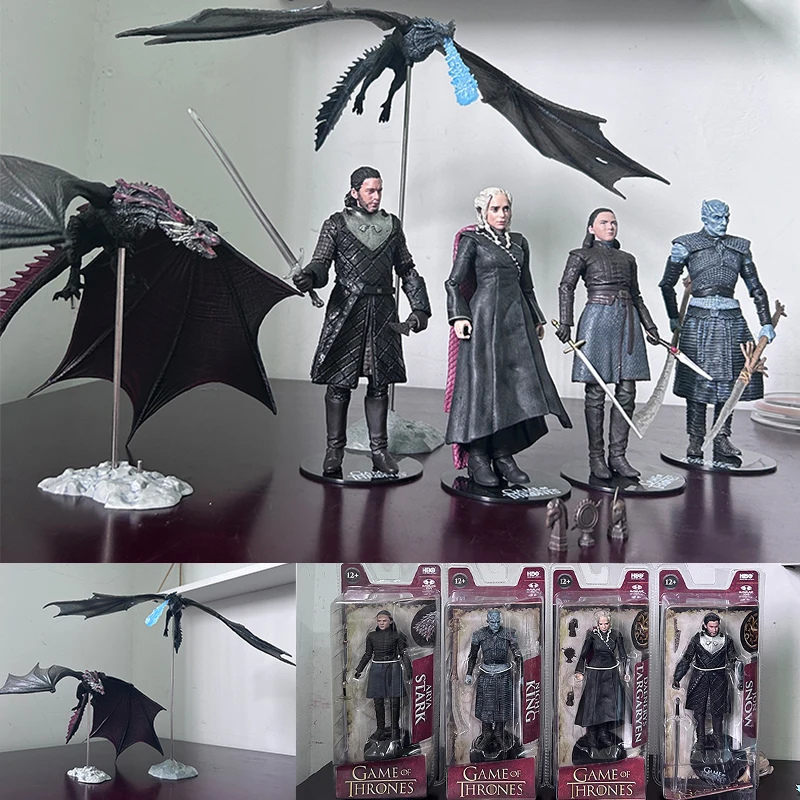 Jon-Snow-Night-King-Daenerys-Targaryen-Frost-Wyrm-Viserion-Black-Ice-Dragon-Rhaegal-Action ...