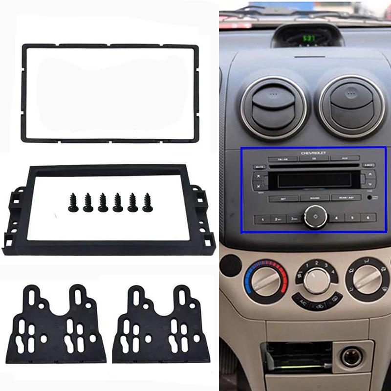 2-Din-Car-Radio-Frame-Fascia-Panel-Radio-Stereo-DVD-Player-Install-Trim ...