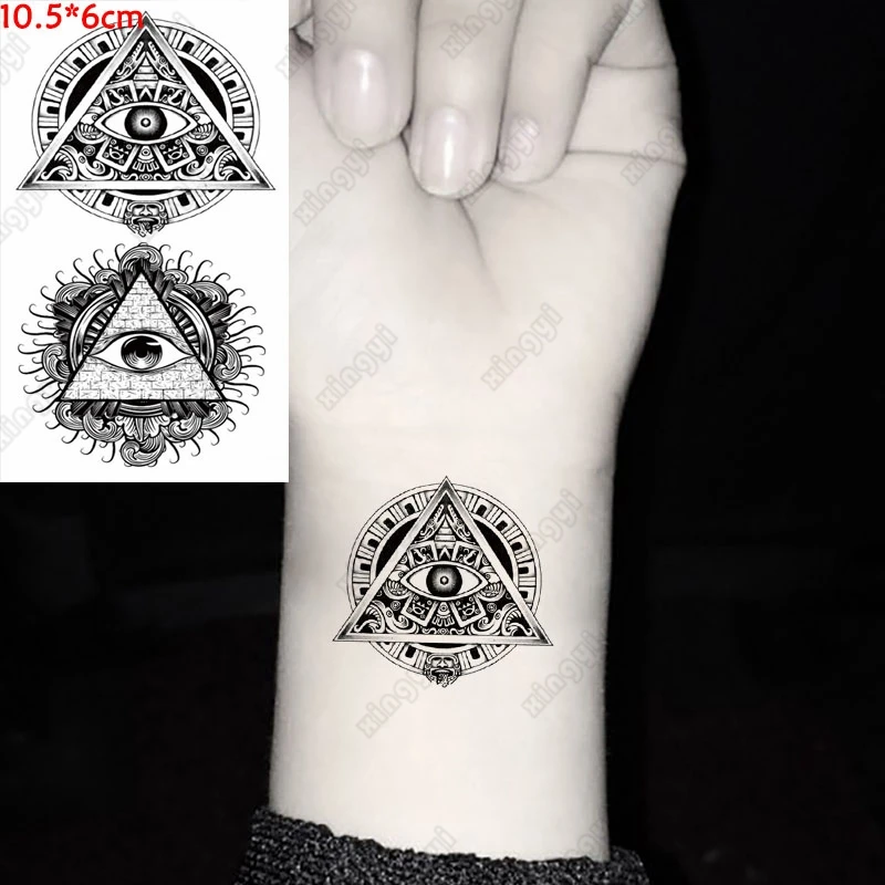 Pyramid Eye Tattoo Finger