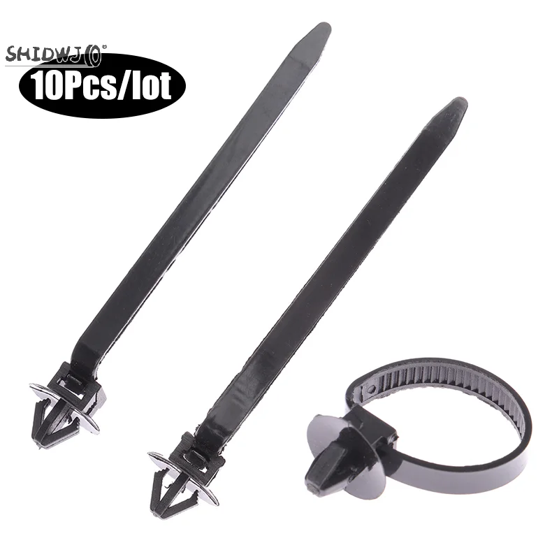 10Pcs-Reusable-Car-Nylon-Tie-Wrap-Cable-Fixed-Fasteners-Clips-Black-Car ...