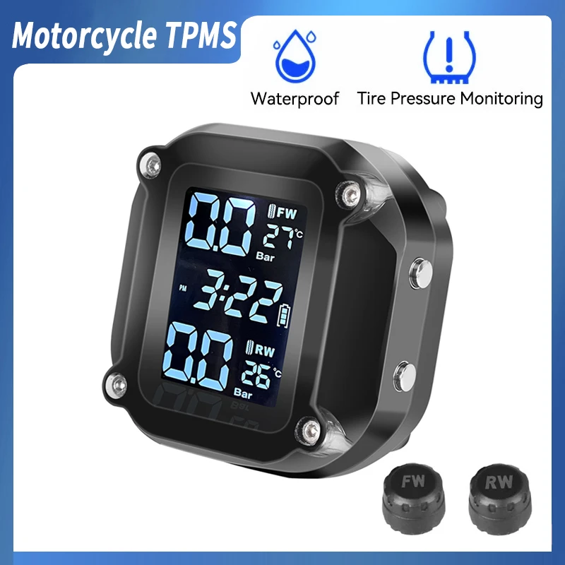 Motorcycle TPMS Tire Pressure Sensors Motor TMPS Pressure Tyre External Sensor for Motorbike ...