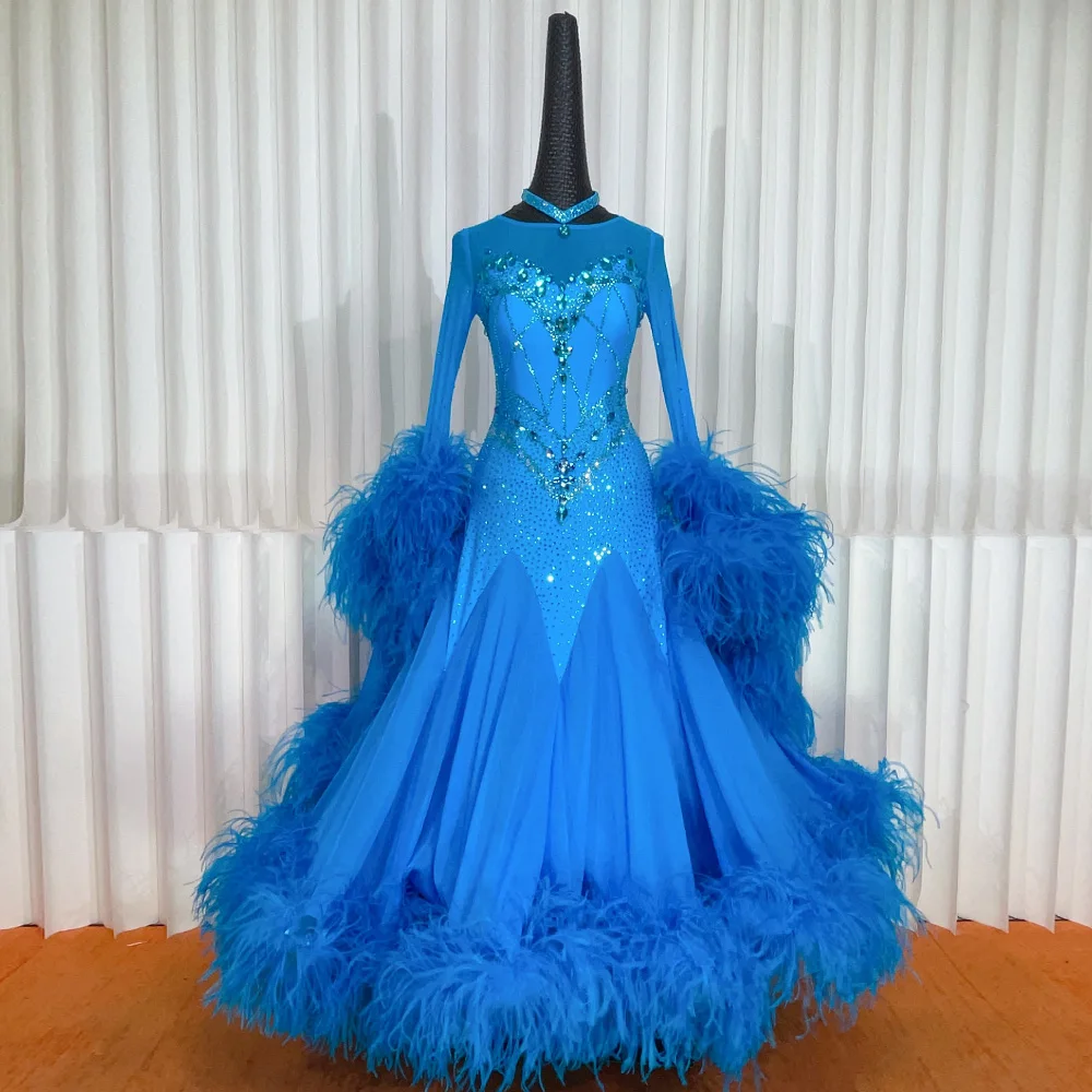 Vestido-padr-o-de-dan-a-de-sal-o-para-senhora-valsa-moderna-traje-de ...