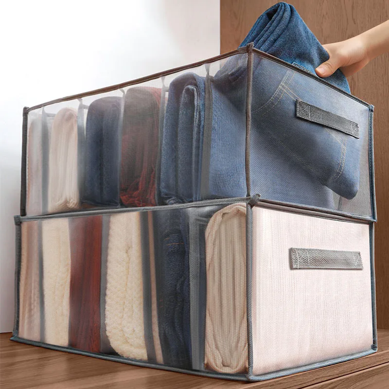 Pants-clothes-storage-artifact-box-jeans-partition-bag-clothes ...