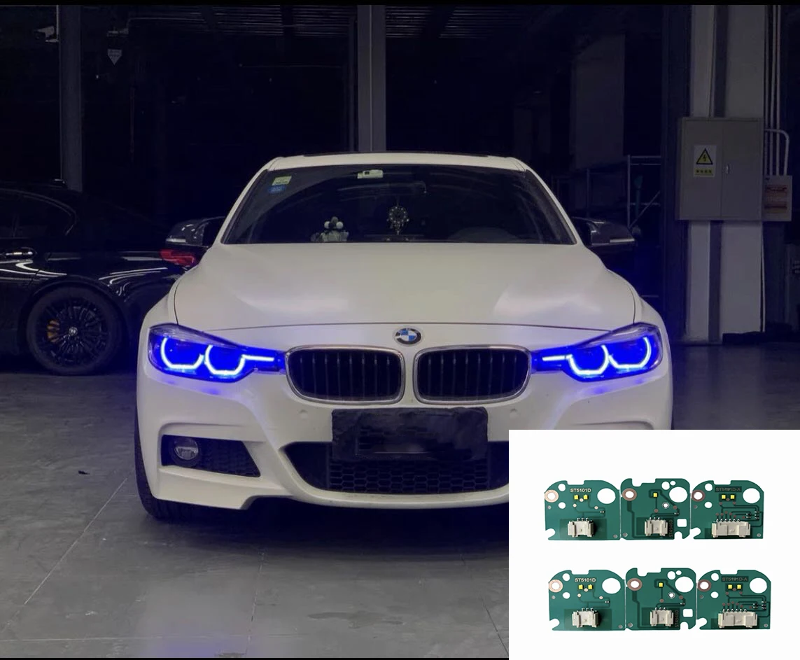 Blue-Angel-Eyes-DRL-daylight-LED-Boards-For-BMW-F30-F31-F35-Adaptive ...