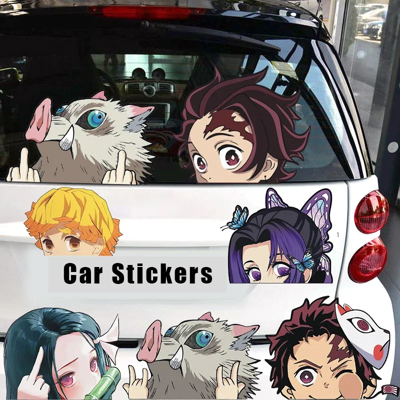 Demon-Slayer-Reflective-Car-Stickers-Anime-Figure-Windows-Sticker-Car ...