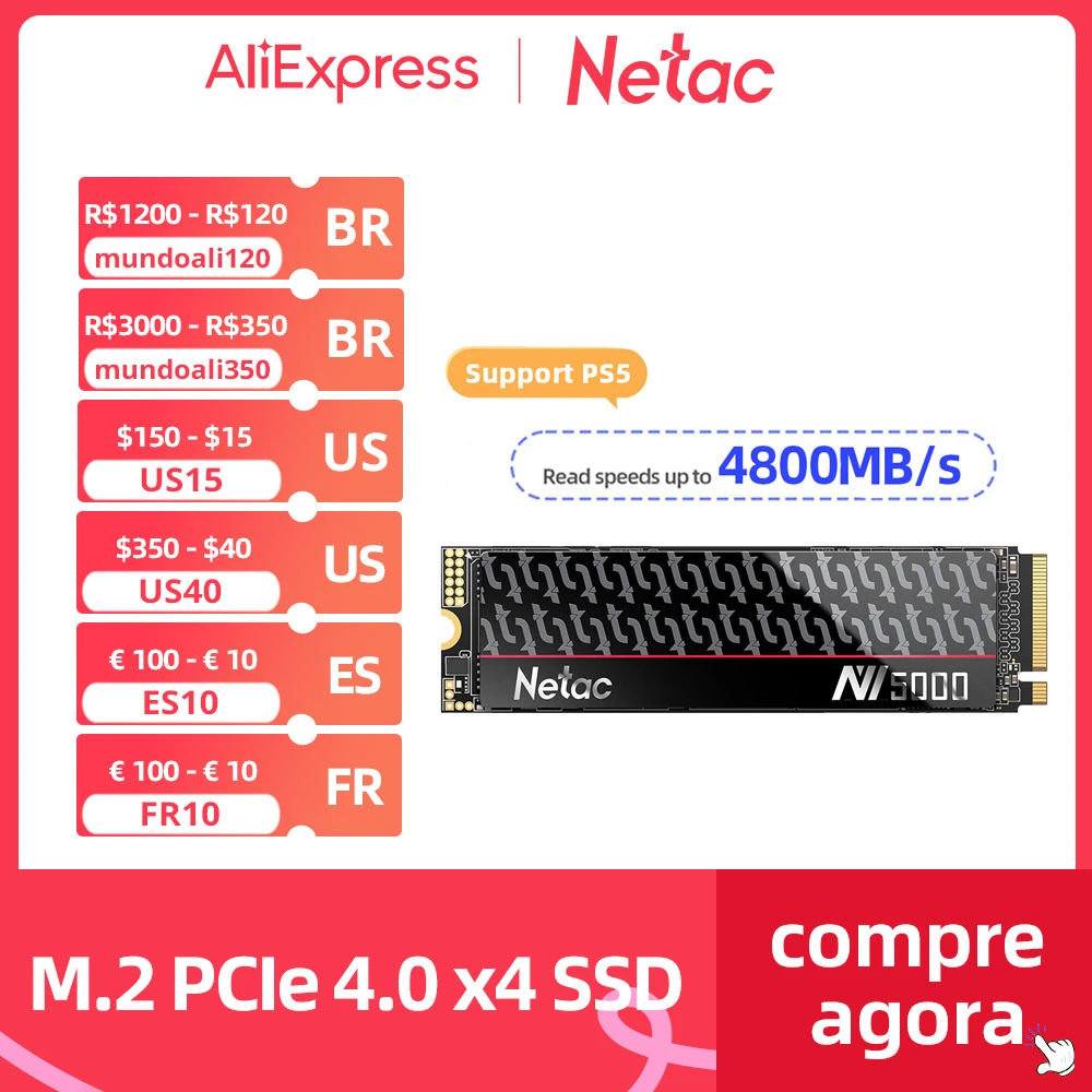 Netac Ssd M2 Nvme 500gb 1tb Ssd M.2 2280 Pcie 4.0 Nmve Hard Disk ...