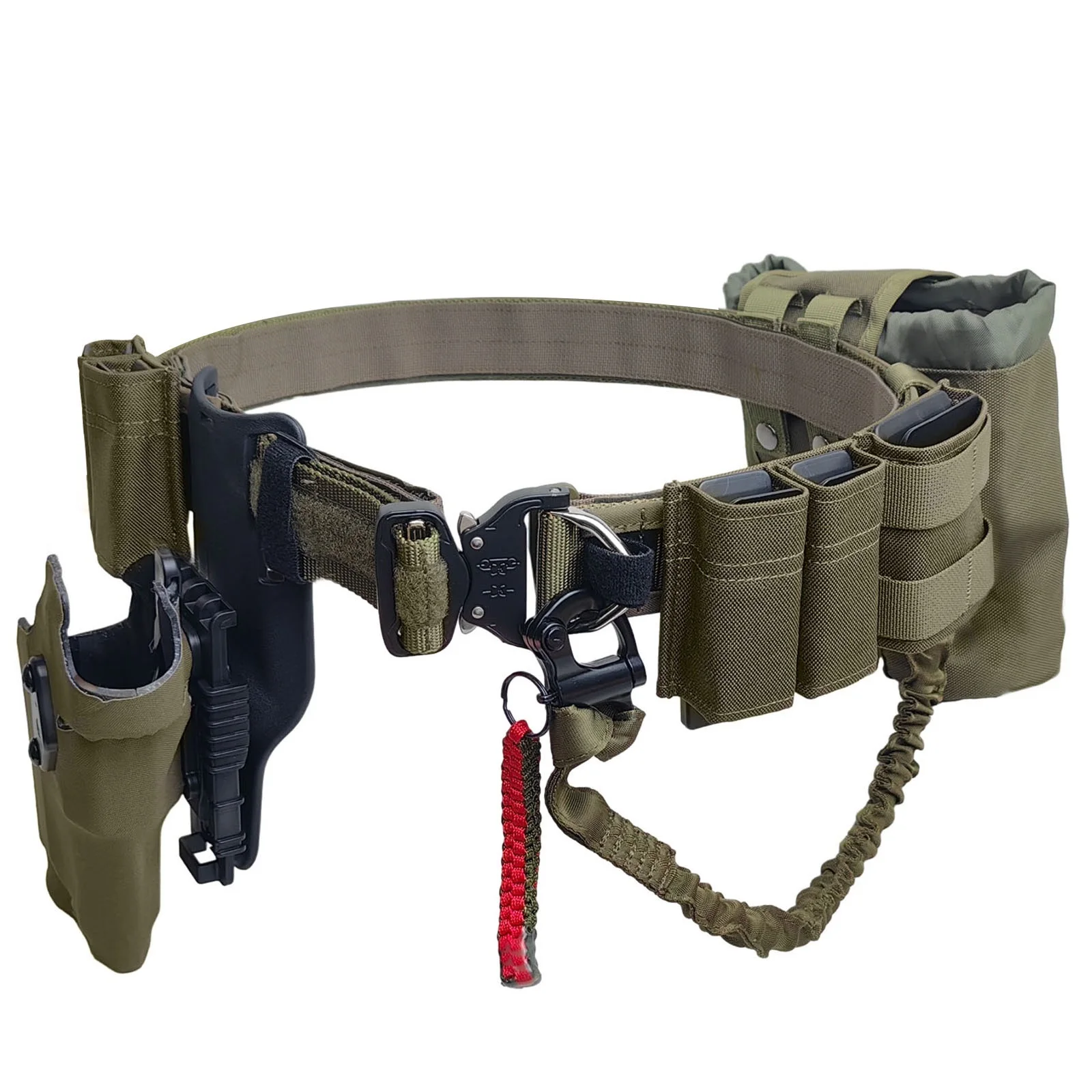 Battle-Belt-with-Tactical-Holster-5-56-9mm-Pouch-Folding-Dump-Pouch ...