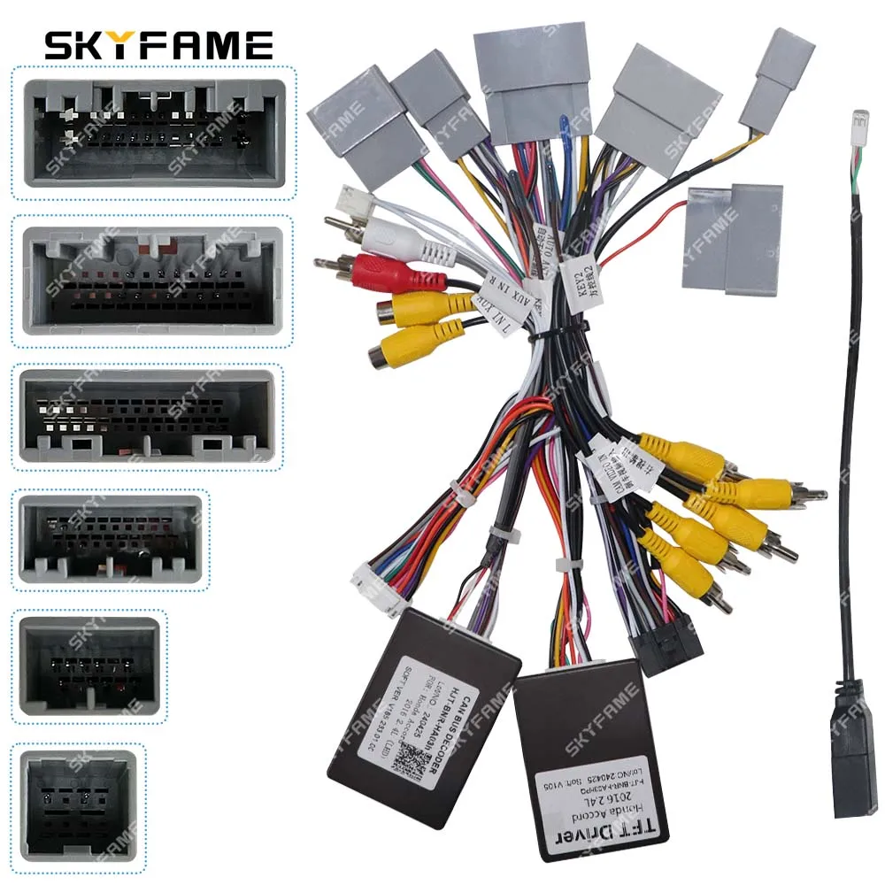 SKYFAME-Car-16Pin-Android-Radio-Wiring-Harness-Adapter-Canbus-Box ...