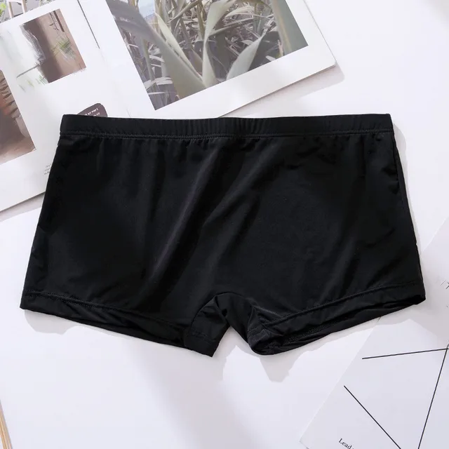 Boxer Shorts For Mens Underpants X~2XL Boxers For Boys Ice Silk Solid ...