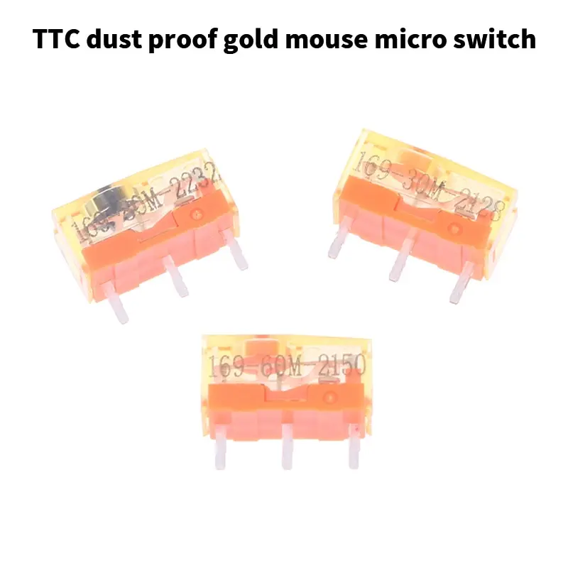 1/5pcs TTC dustproof mouse micro switch 3pin gold alloy contact 30/60 ...