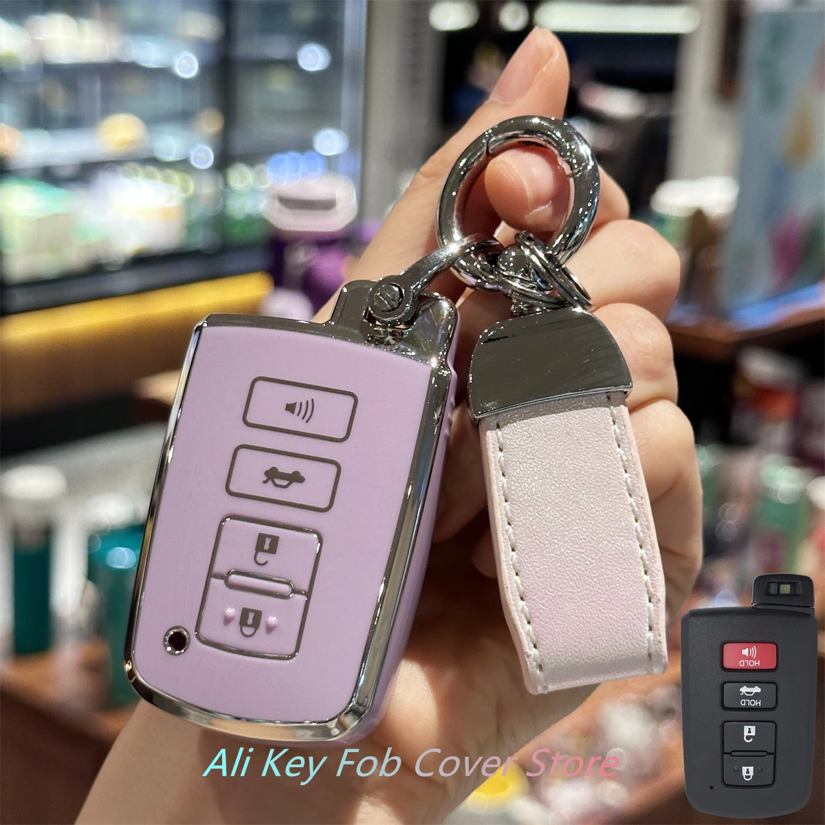 Key-Fob-Cover-with-Keychain-Lanyard-for-Toyota-Avalon-Camry-Corolla ...