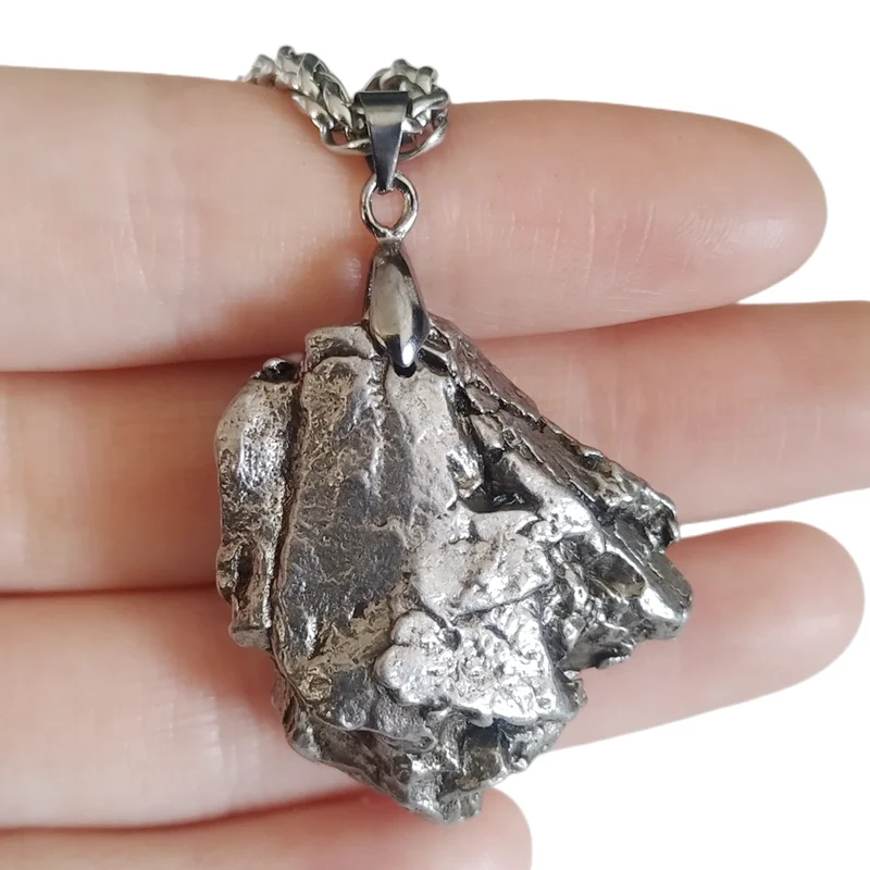 Collar-con-colgante-de-meteorito-de-hierro-colecci-n-de-espec-menes-de ...
