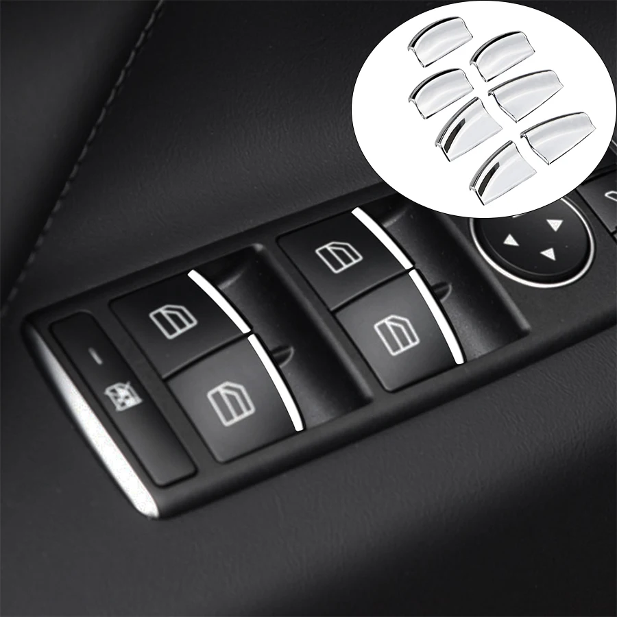 7Pcs-set-ABS-Chrome-Car-Window-Lift-Switch-Buttons-Sequins-Trim-Cover ...