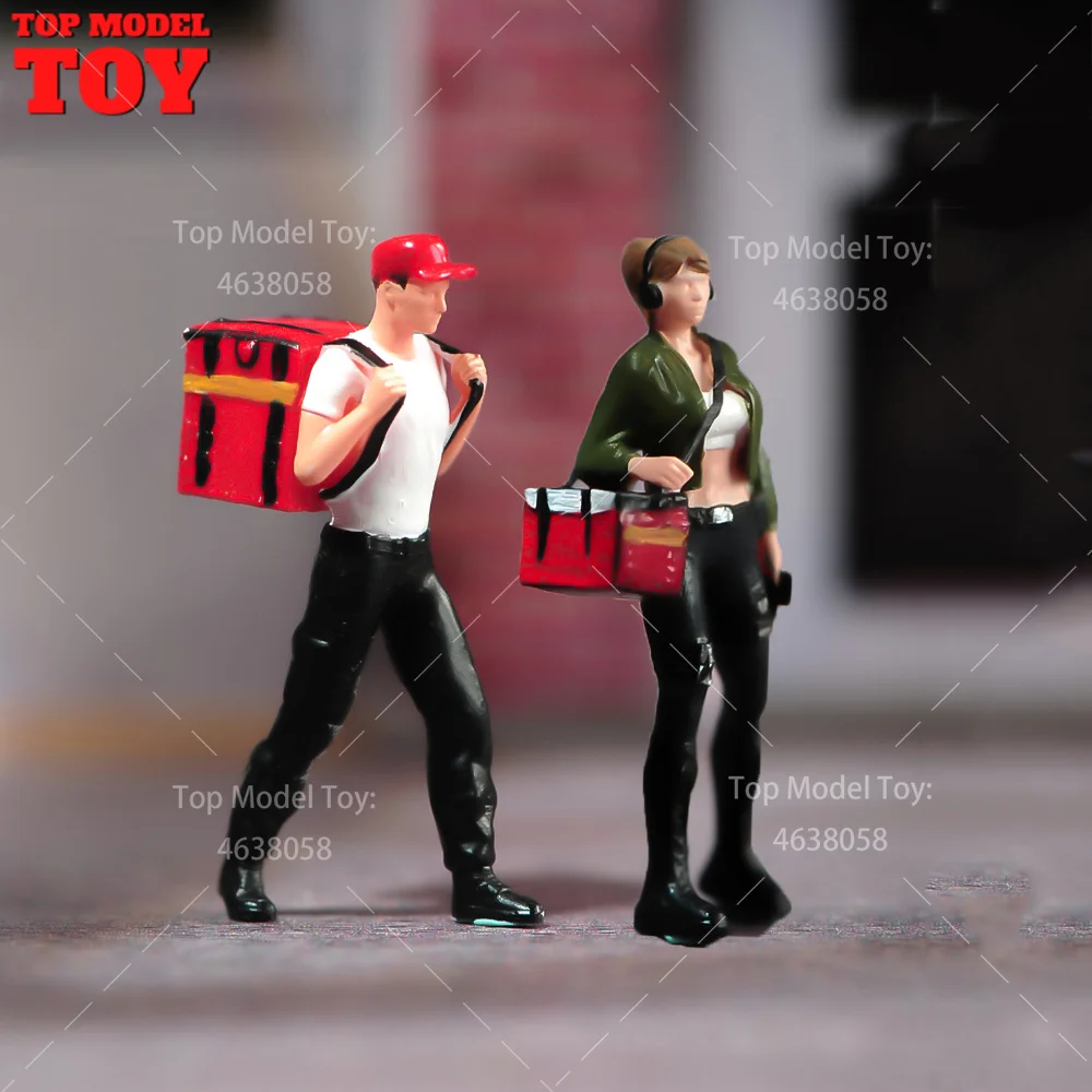 Painted-Miniatures-1-64-1-43-1-87-Scale-Delivery-Boy-Girls-Attendant ...