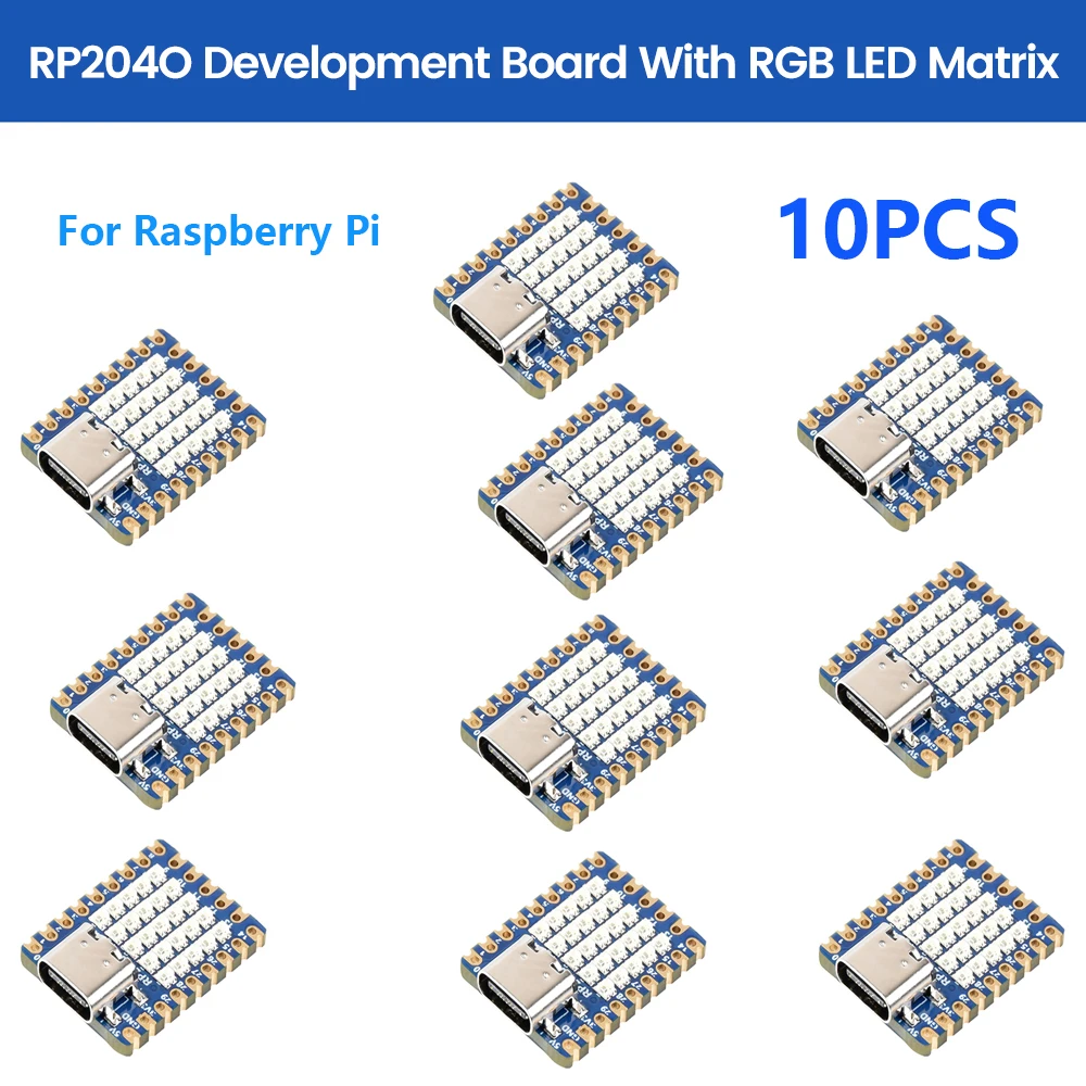 Rgb Led Módulo Matriz Para Raspberry Pi Conector Tipo-c Mini Placa De Desenvolvimento Suporta ...
