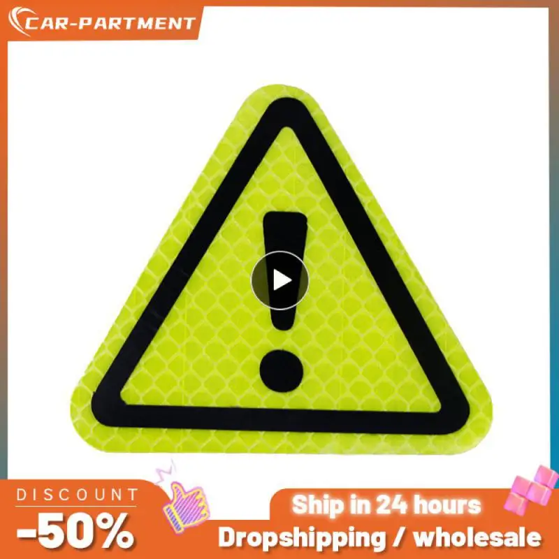 Universal Reflective Sticker Danger Sign Car Sticker Triangle High ...