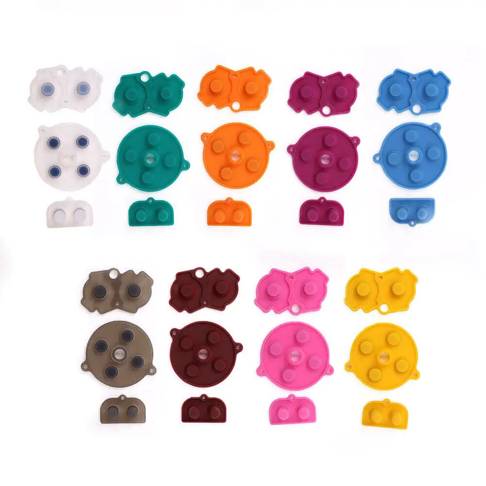 Colorful-GBA-Rubber-Buttons-Conductive-Silicone-A-B-D-pad-Start-Select ...