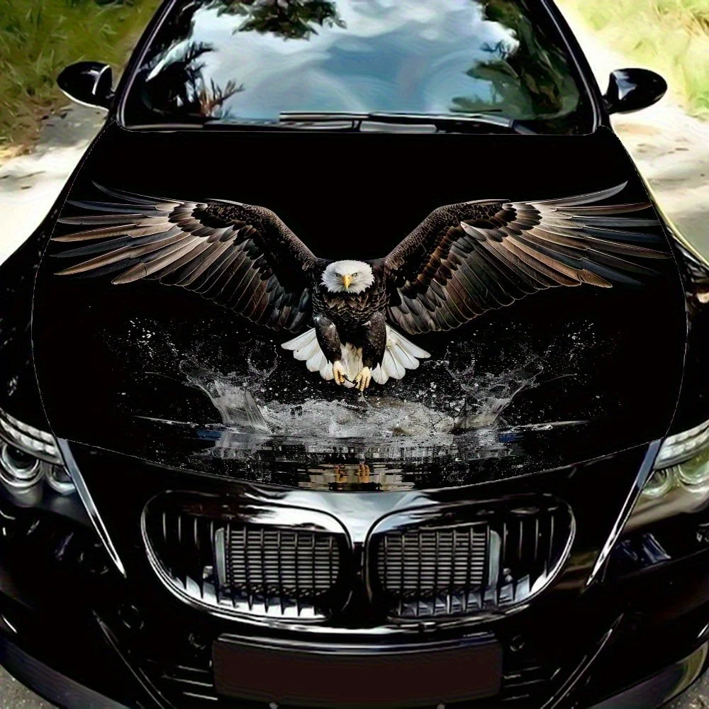 The Bald Eagle With Sharp Eyes Car Hood Wrap - PVC Decal Sticker For ...
