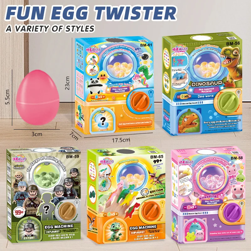 Children-s-new-DIY-egg-twisting-machine-blind-box-toy-cartoon-dinosaur ...