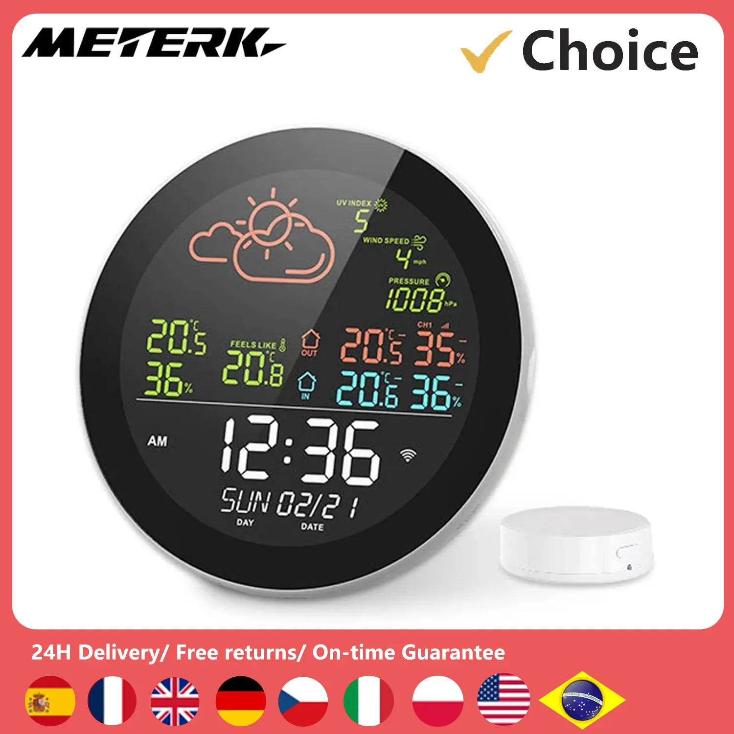 5-3inch-Wifi-Smart-Multifunctional-Home-Office-Weather-Station-Color ...